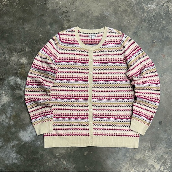 croft & barrow | Sweaters | Croft Barrow Fair Isle Knit Cardigan Button ...